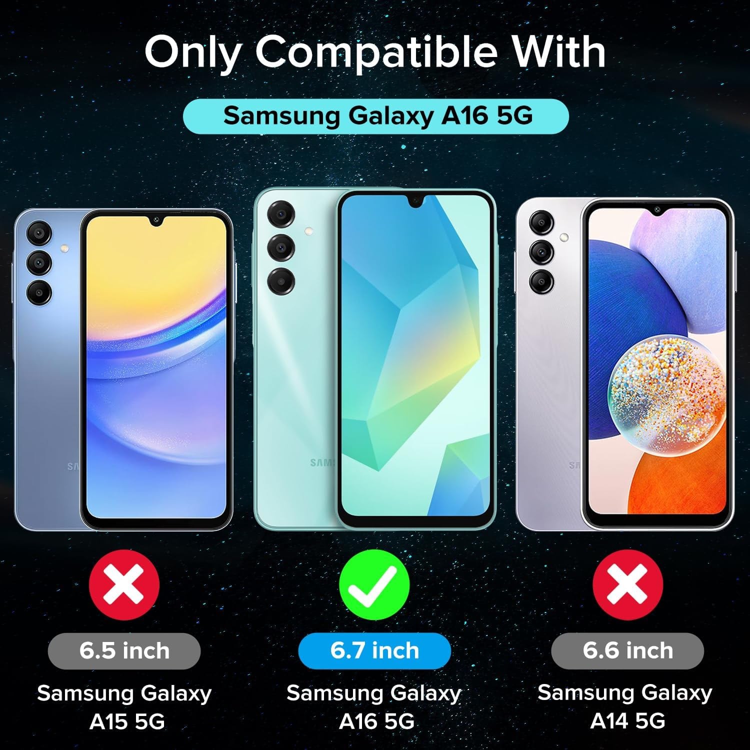 Galaxy A16 5G Transparent Screen Protector,9H Scratch Resistant ...