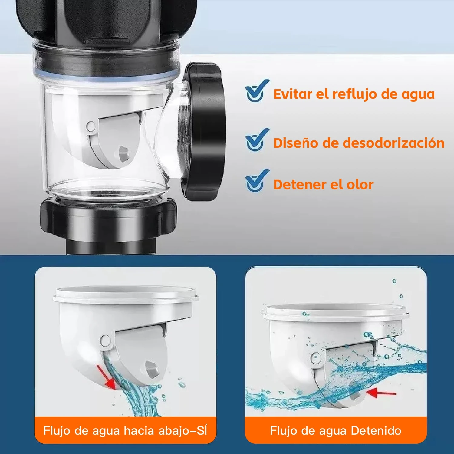 Bathroom Sink Drain Kit Flexible Odor-Resistant Drain Pipe Quick Siphon ...