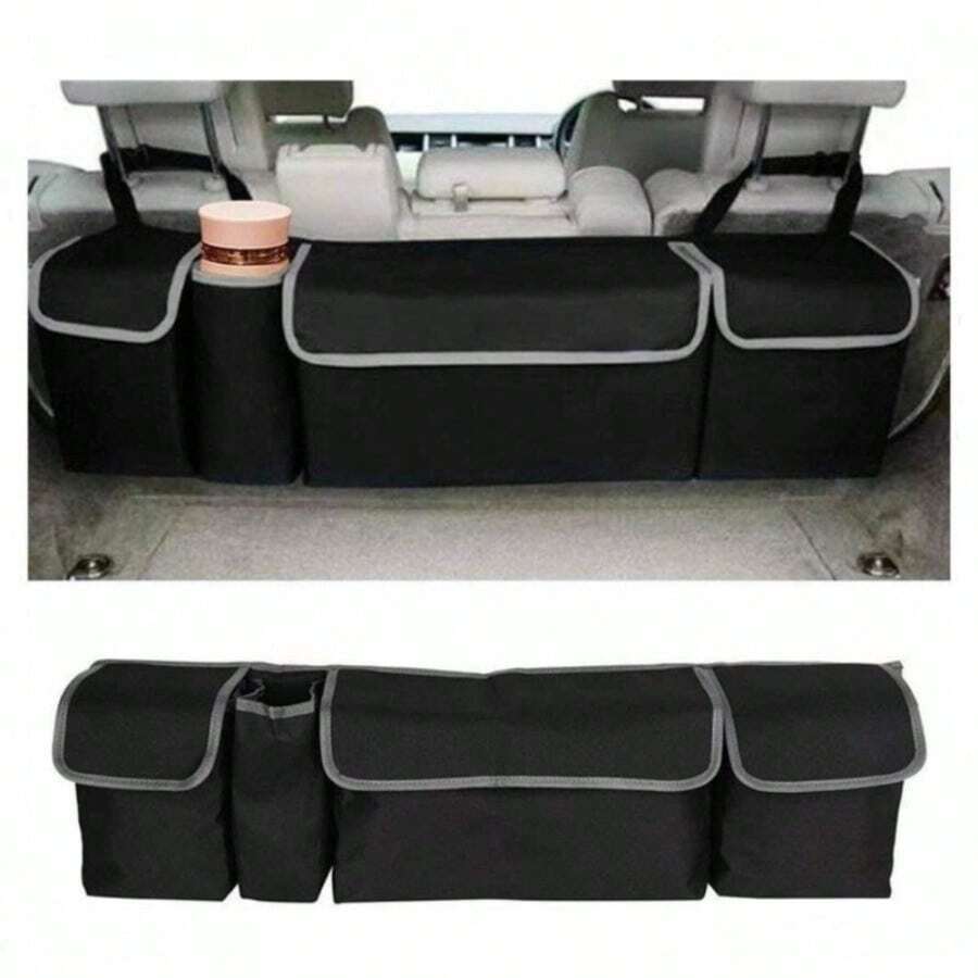 Large Car Boot Pocket Storage Bag Organiser Back Seat Hanger Tidy ...