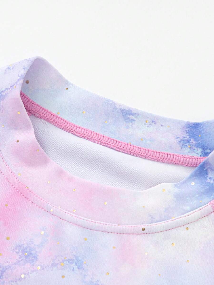 Balabala Tween Girl Rash Guard Swimwear, 2 Pieces Youth UV Protection ...