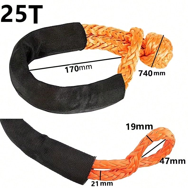 Synthetic Soft Shackle Rope Heavy-Duty Off-Road 4X4 Traction Shackle ...