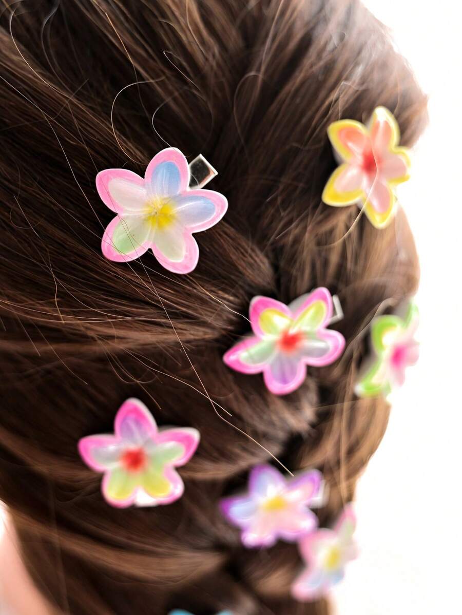 15/30pcs Floral Hair Clips, Multicolor Hair Bangs Clips For Women ...
