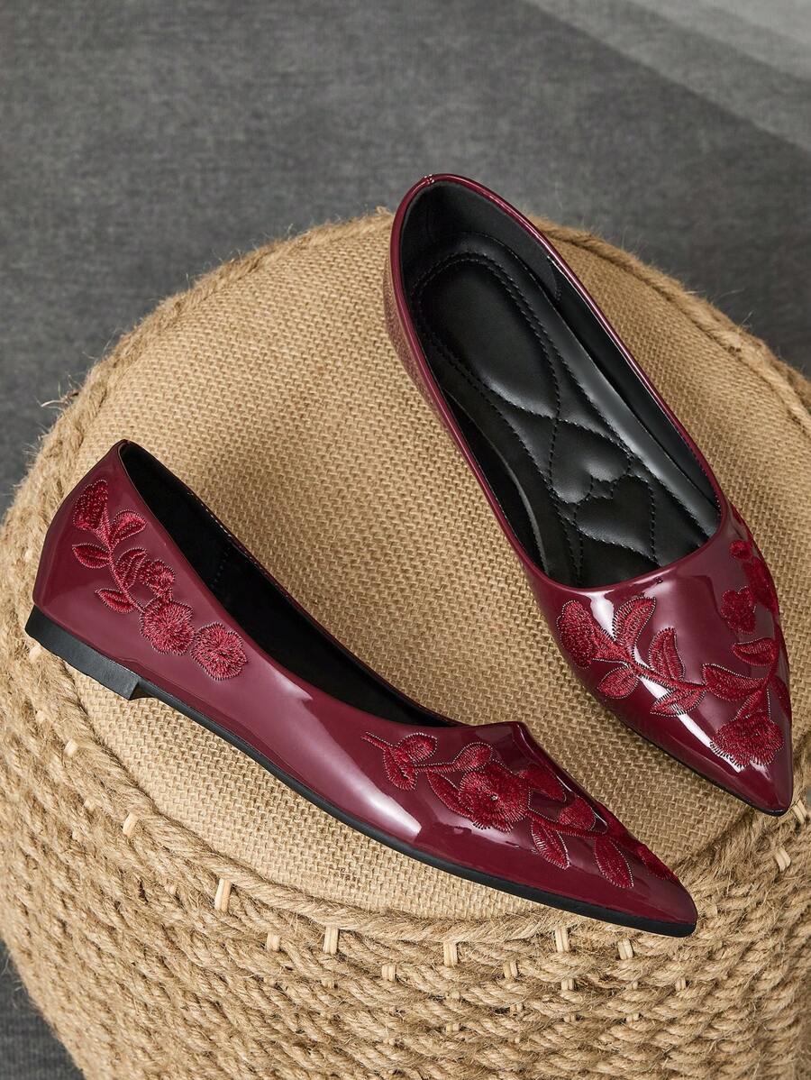 WHDXY 1 par de sapatos baixos bordados estilo chinês femininos, sapatos ...