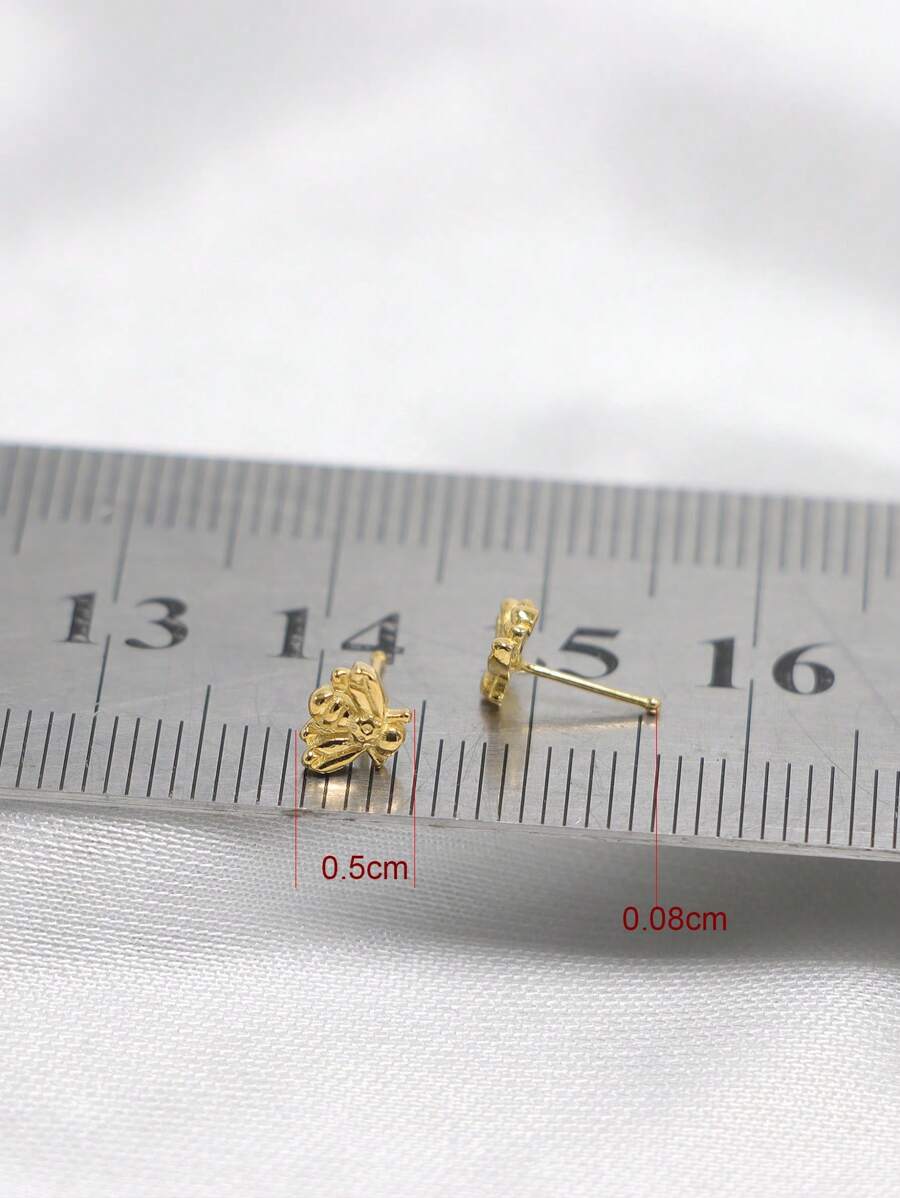 1Pc Nose Stud Bee Shape Sterling Silver 925 Nose Piercing Jewelry I ...