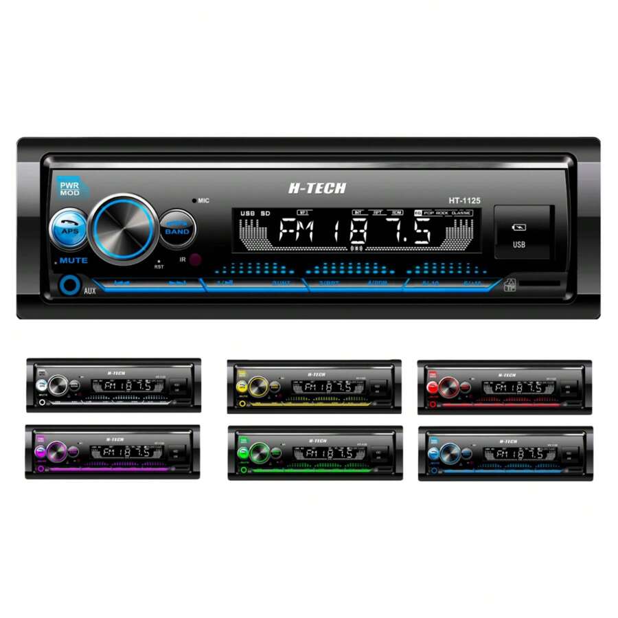 H-TECH Car Radio 4x45W Bluetooth Auxiliary Input And SD Card With ...