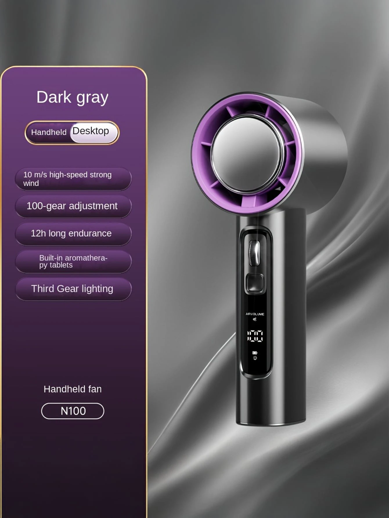 HEEYCEM Portable Handheld Fan, High Speed Turbo Fan, Personal Handheld ...