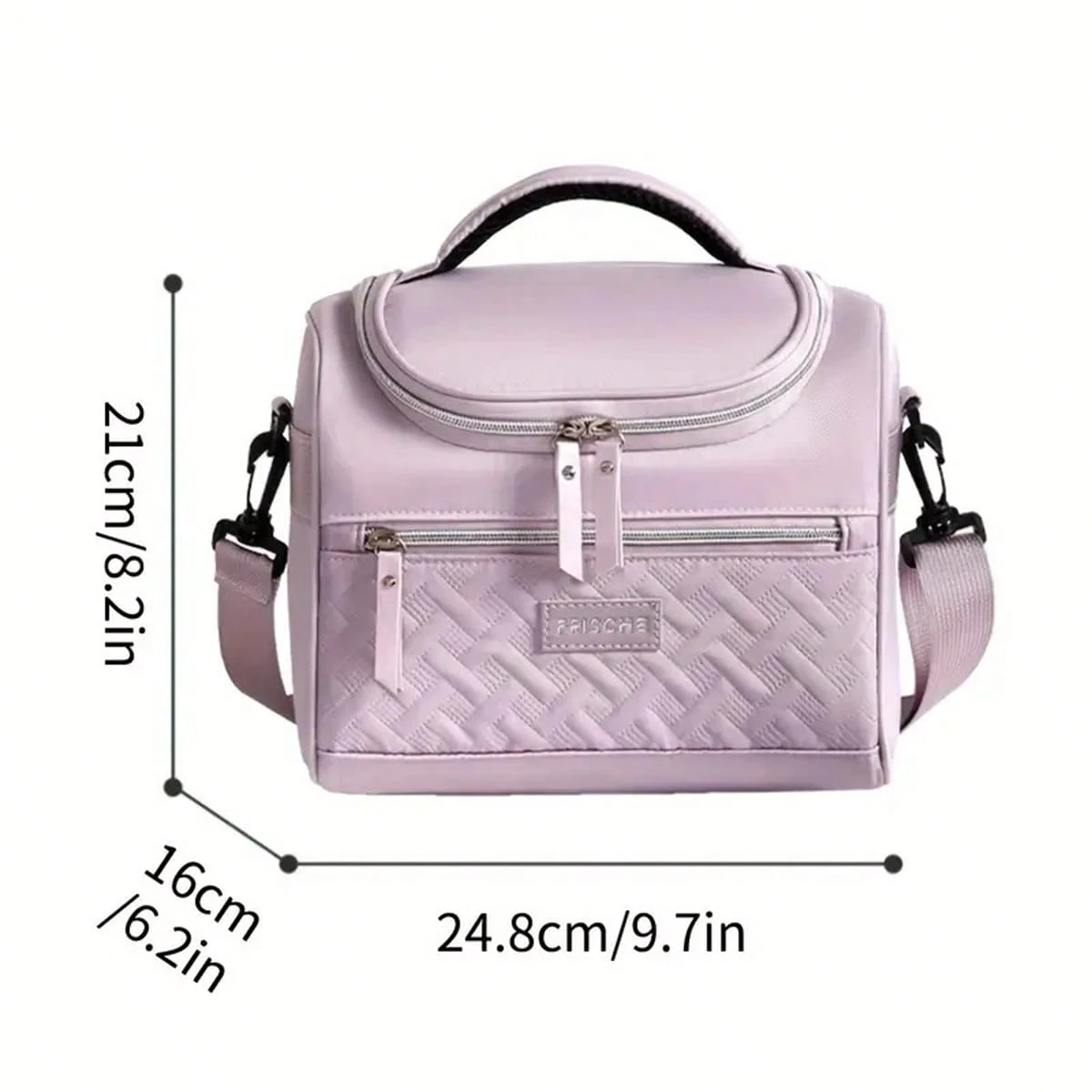 Large Insulated Lunch Bag Cooler Hand Washable Polyester Lunch Box With ...