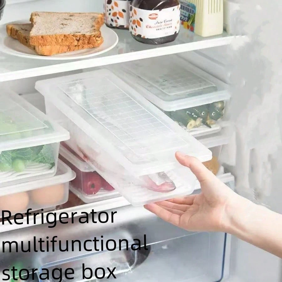 1pc Drain Crisper Plastic Small Kitchen Refrigerator Freezer Storage ...