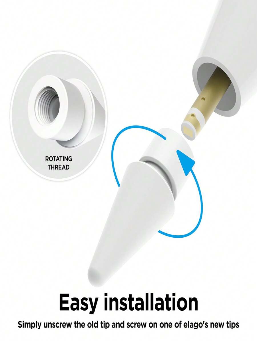 6 Packs Colorful Replacement Tips Compatible With Apple Pencil 2nd ...