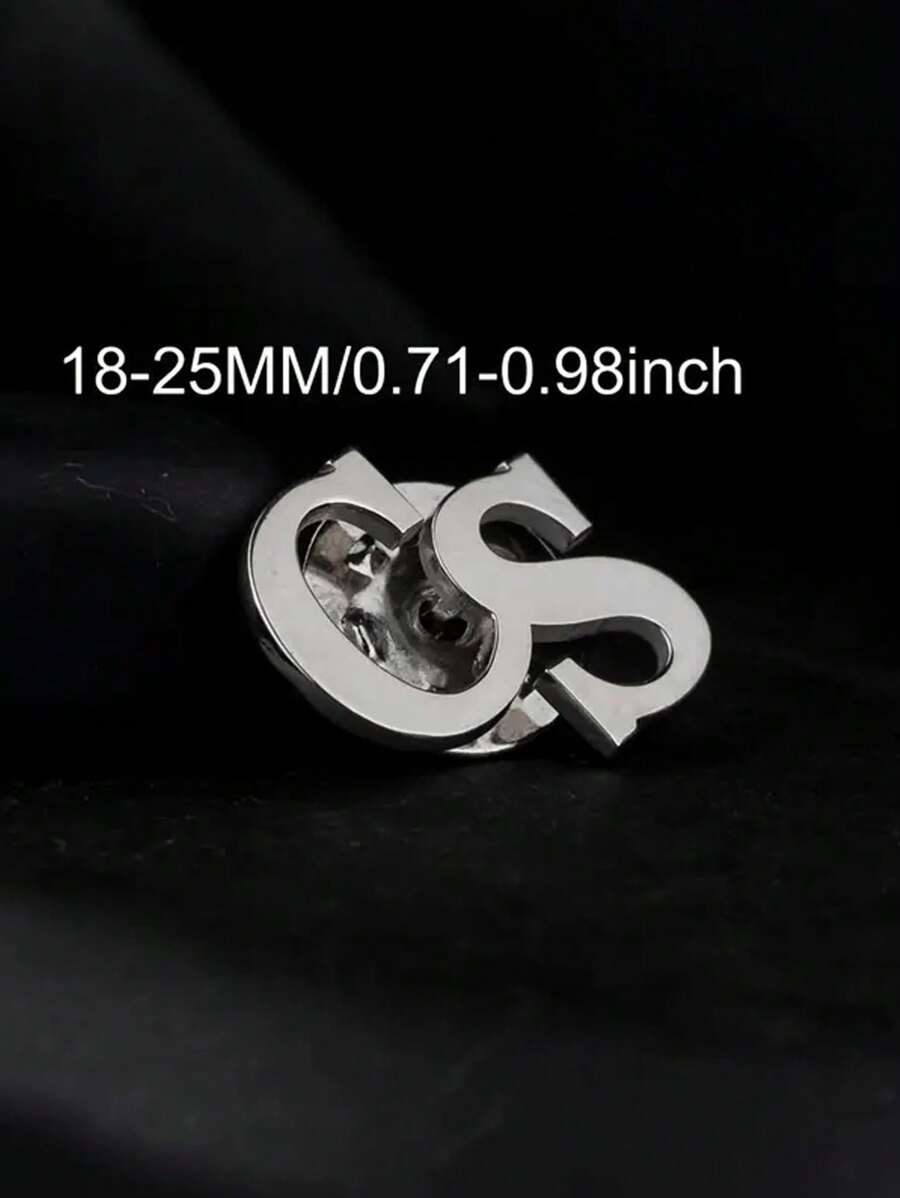 1PC Custom Double Letter Pin, Stainless Steel Initial Sound Pin ...