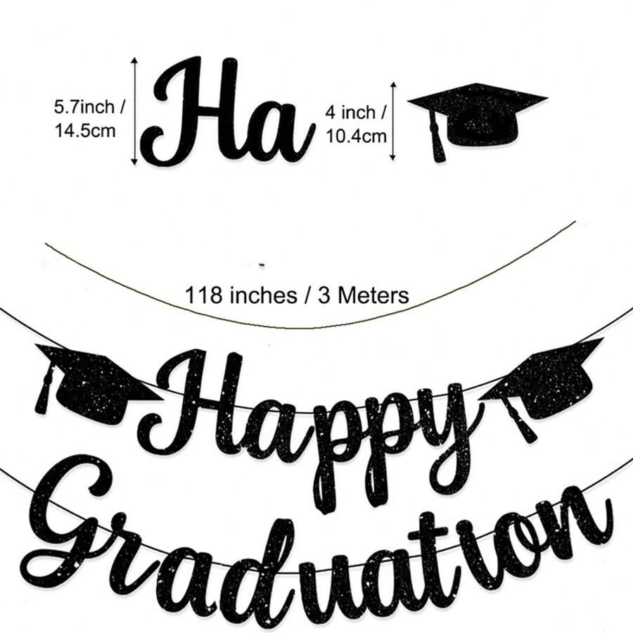 Glitter Graduation Congratulations Banner - DIY Required, 2025 ...