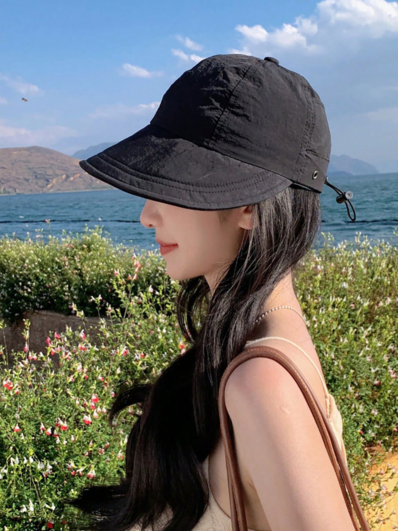 Stylish Personality Sun Hat, Breathable Sun Protection Hat, Small Face Bucket Hat, Versatile ...