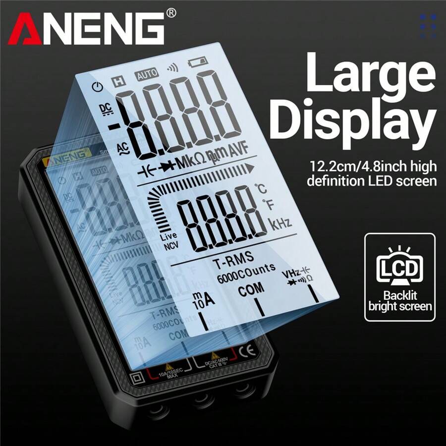 ANENG ANENG 620A Universal Meter 6000 Counting Multiple Measuring Tools ...