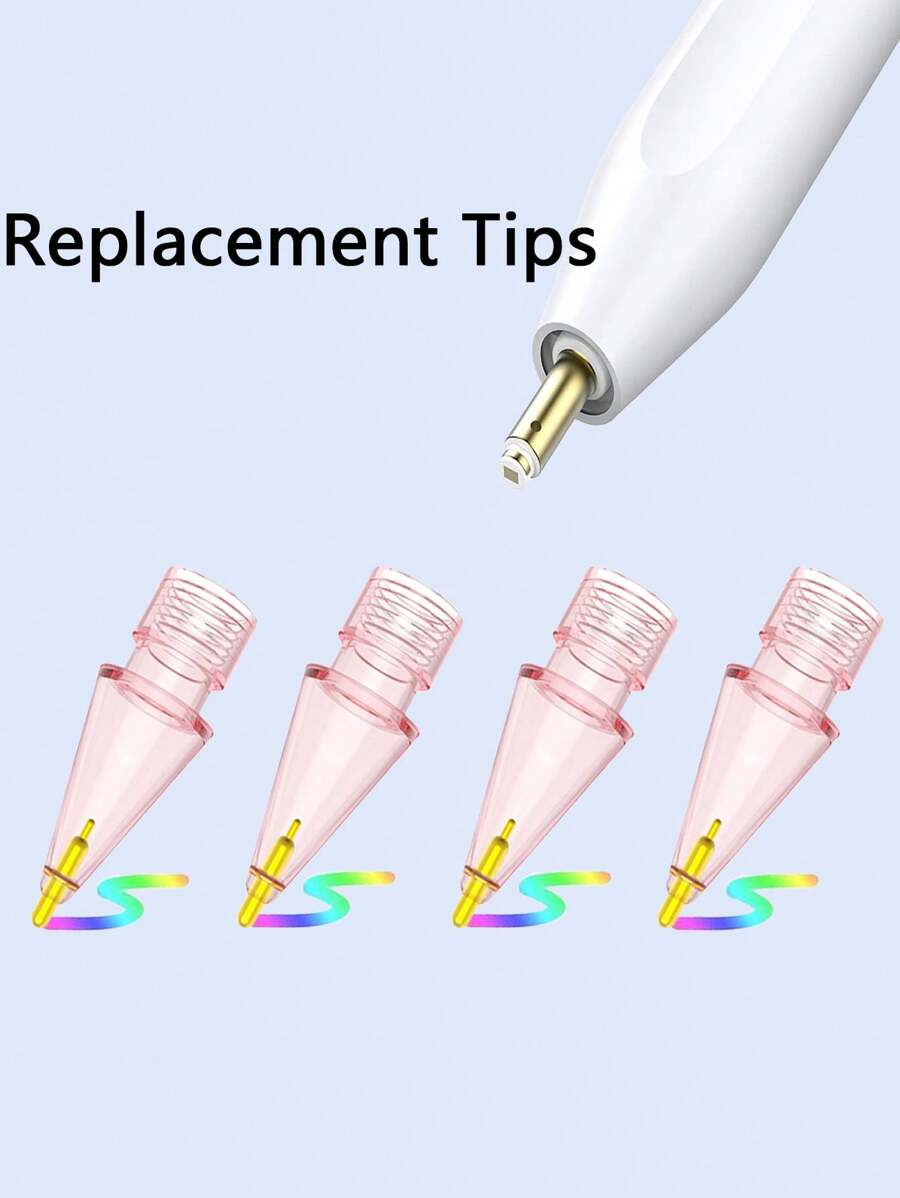4 Packs Colorful Replacement Tips Compatible With Apple Pencil 2nd ...