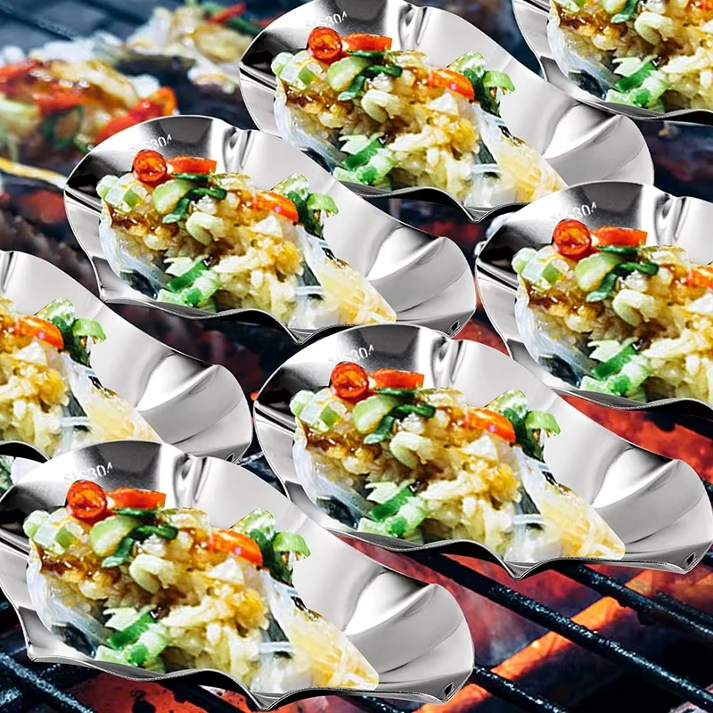 Stainless Steel Oyster Shells, Reusable Oyster Shells For Cooking ...