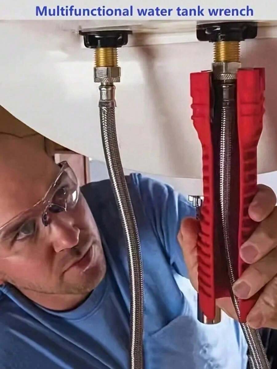 Multifunctional Sink Wrench 5-In-1 Faucet Spanner Bathroom Plumbing Tool For New Installation ...