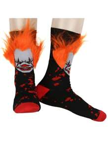 WB IT Pennywise The Clown Fuzzy Hair Character Design Horror Film Men's ...