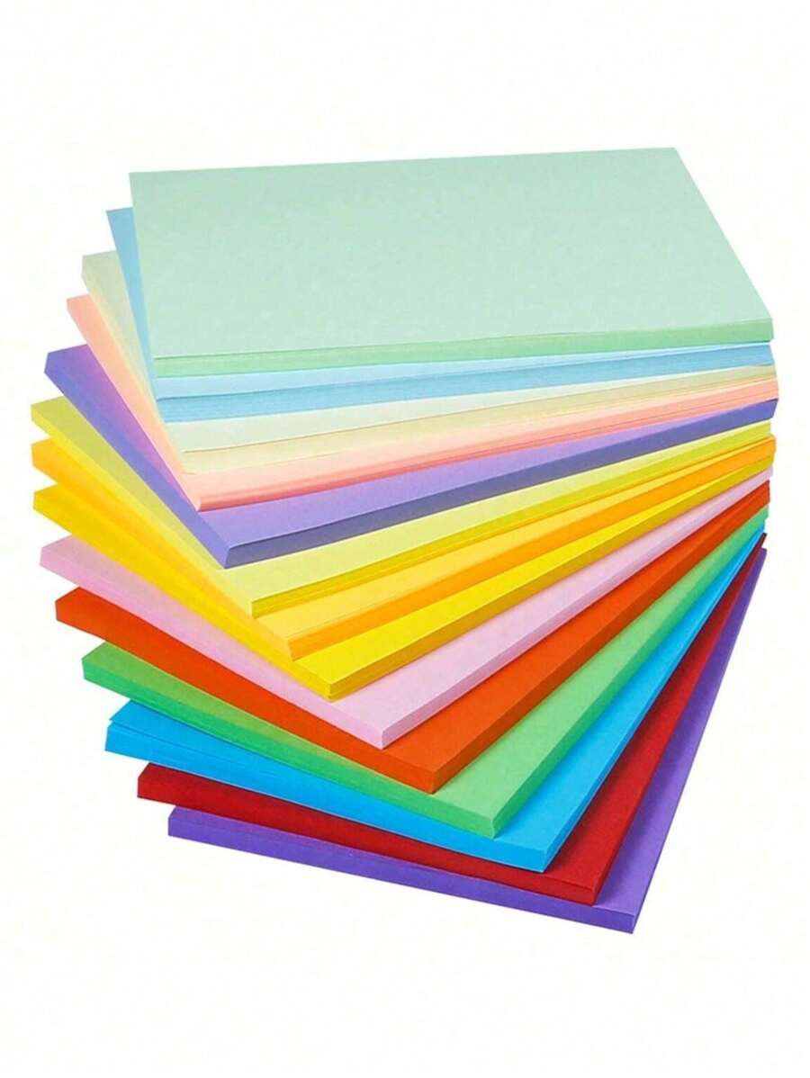 100pcs Assorted Color A4 Paper, 10 Colors, Suitable For Copying ...