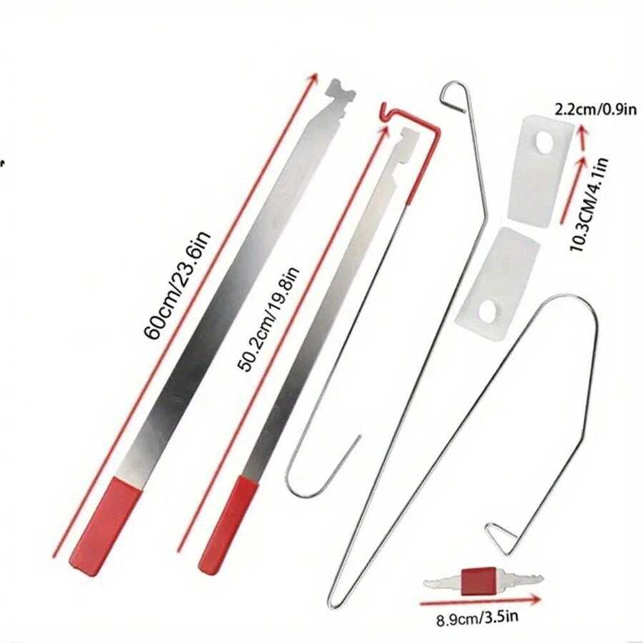 Car Door Lock Thin Wedge Emergency Unlocking Tool Set + Black Air Pump ...