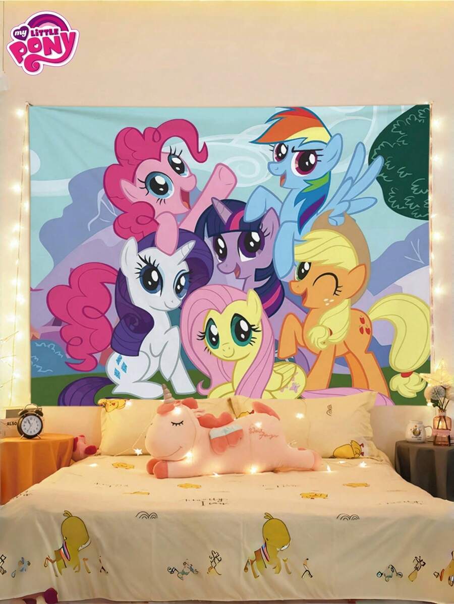 MY LITTLE PONY 1pc My Little Pony Cartoon Banner Backdrop, Cute Room ...