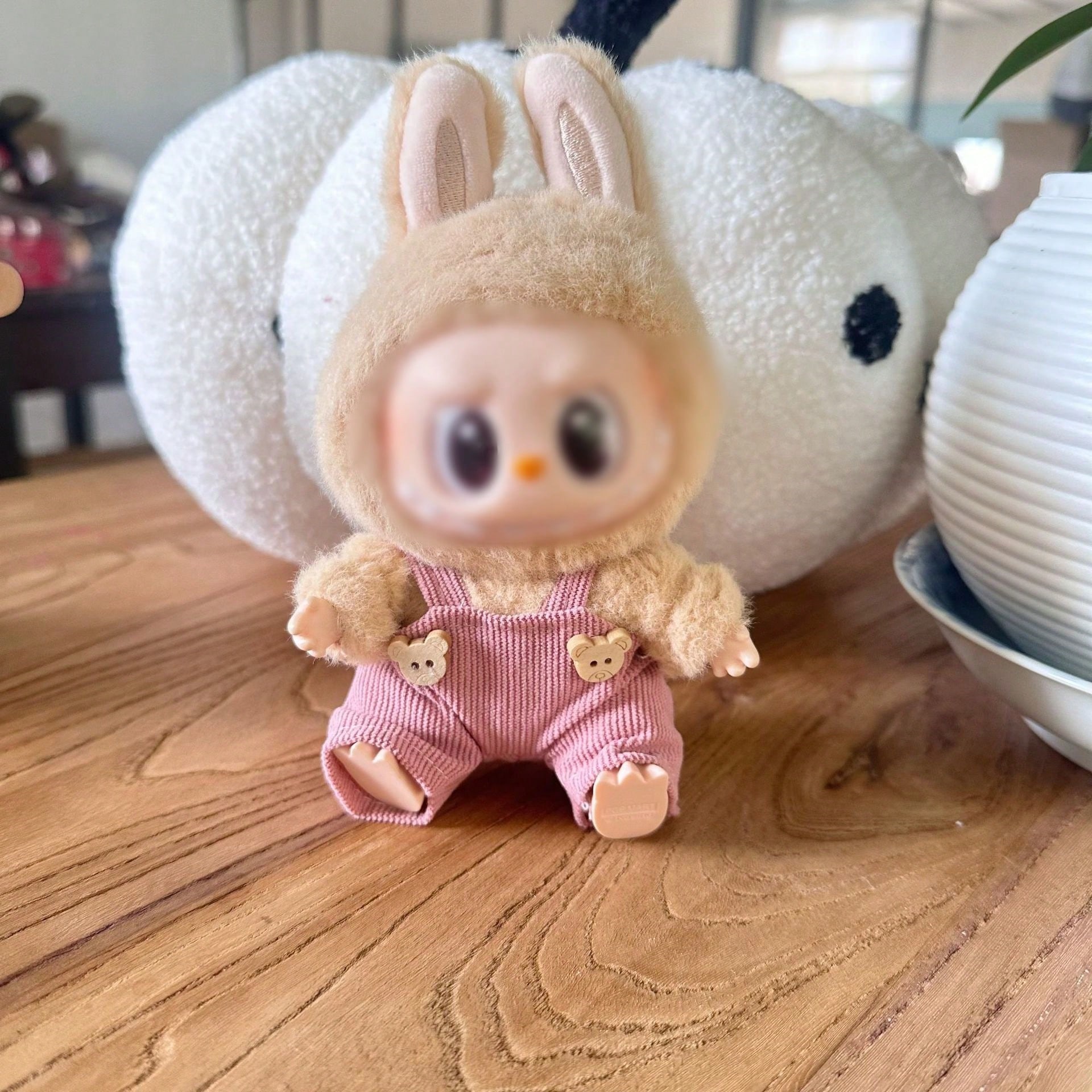 Clothes Only] 2nd Gen Blind Box Labubu Plush Doll Outfit, Overall ...