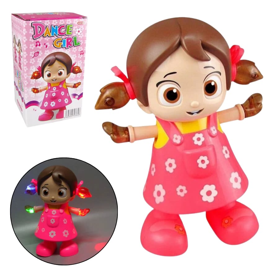 Boneca Dance Girl Brinquedo Musical Dança Anda Mexe Luz E Som ...