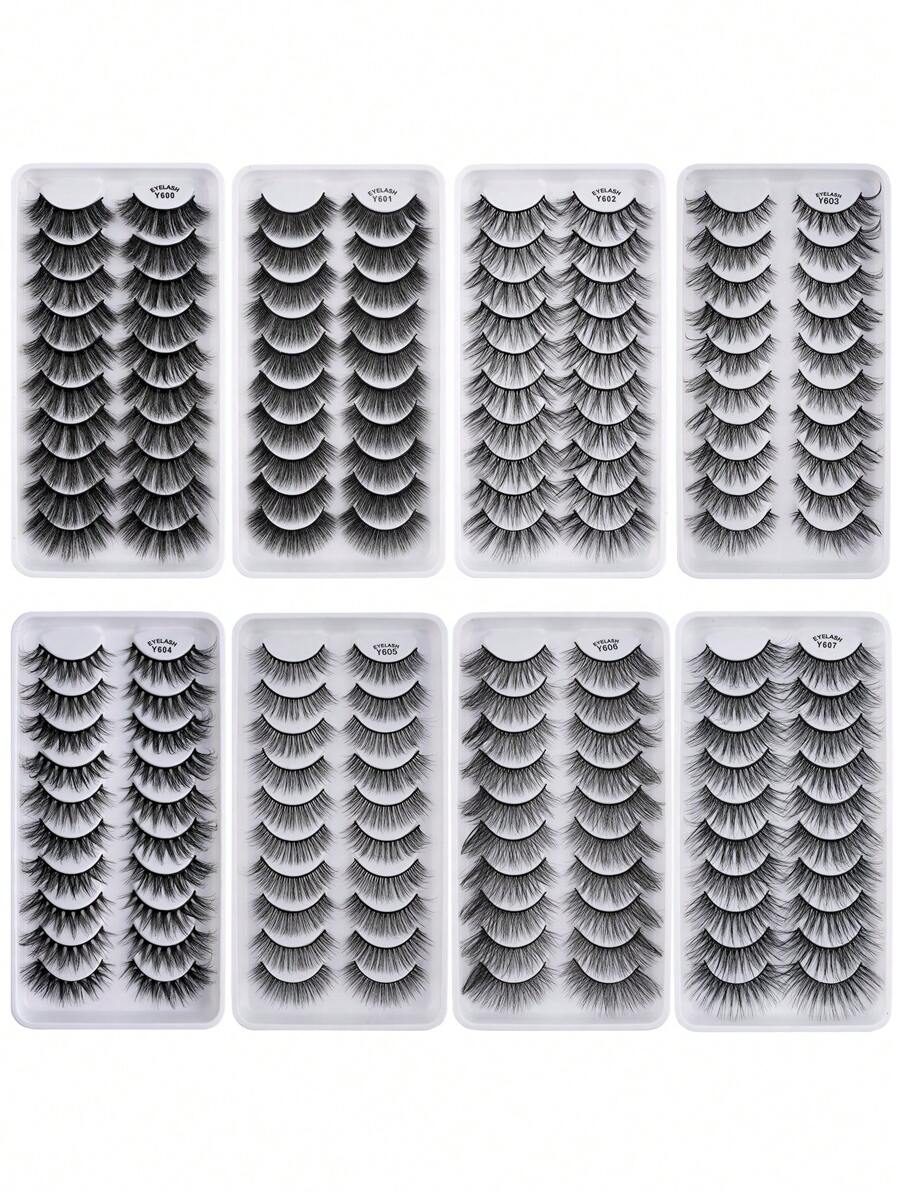 10 paires de faux cils allongeants et moelleux dans un style d'œil de ...