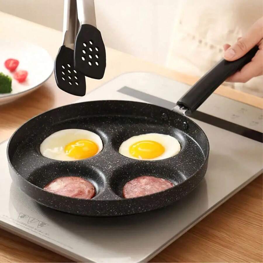Mini Frigideira de Bottom Plano com Quatro Furos para Fritar Ovos, Ovos ...
