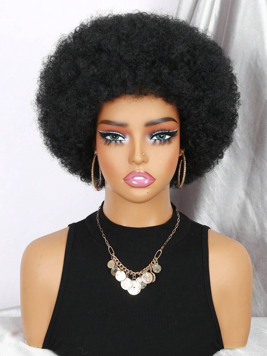 Perruque afro bouffante pour femmes noire, brune, blonde. Perruques ...