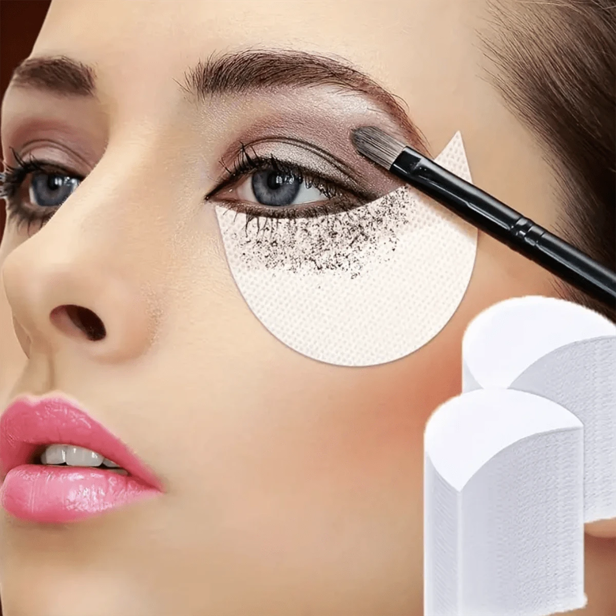 50 Pack Eye Makeup Shields, Medical Non-Woven Fabric, Strong Self ...