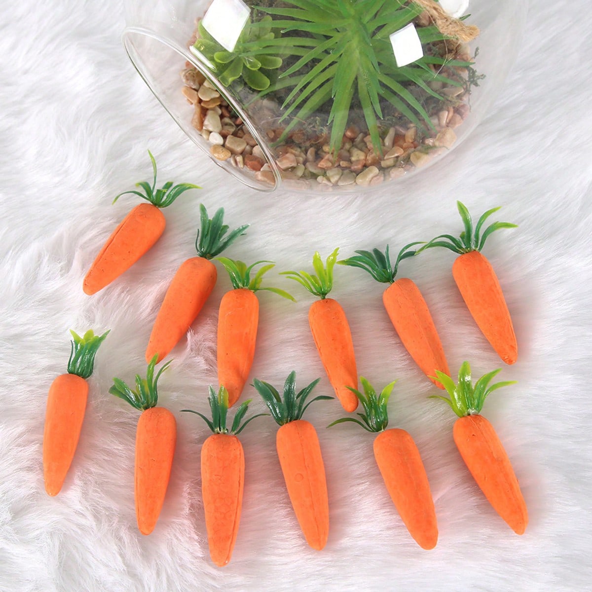 12pcs/Set 7cm Foam Easter Carrots, Easter Themed Party Decorations ...