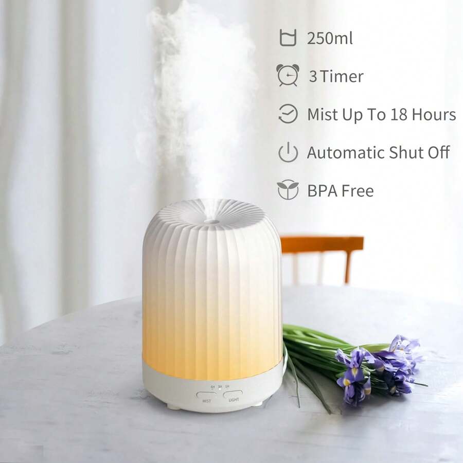 250ml Essential Oil Diffuser, Ultrasonic Aromatherapy Diffuser With ...