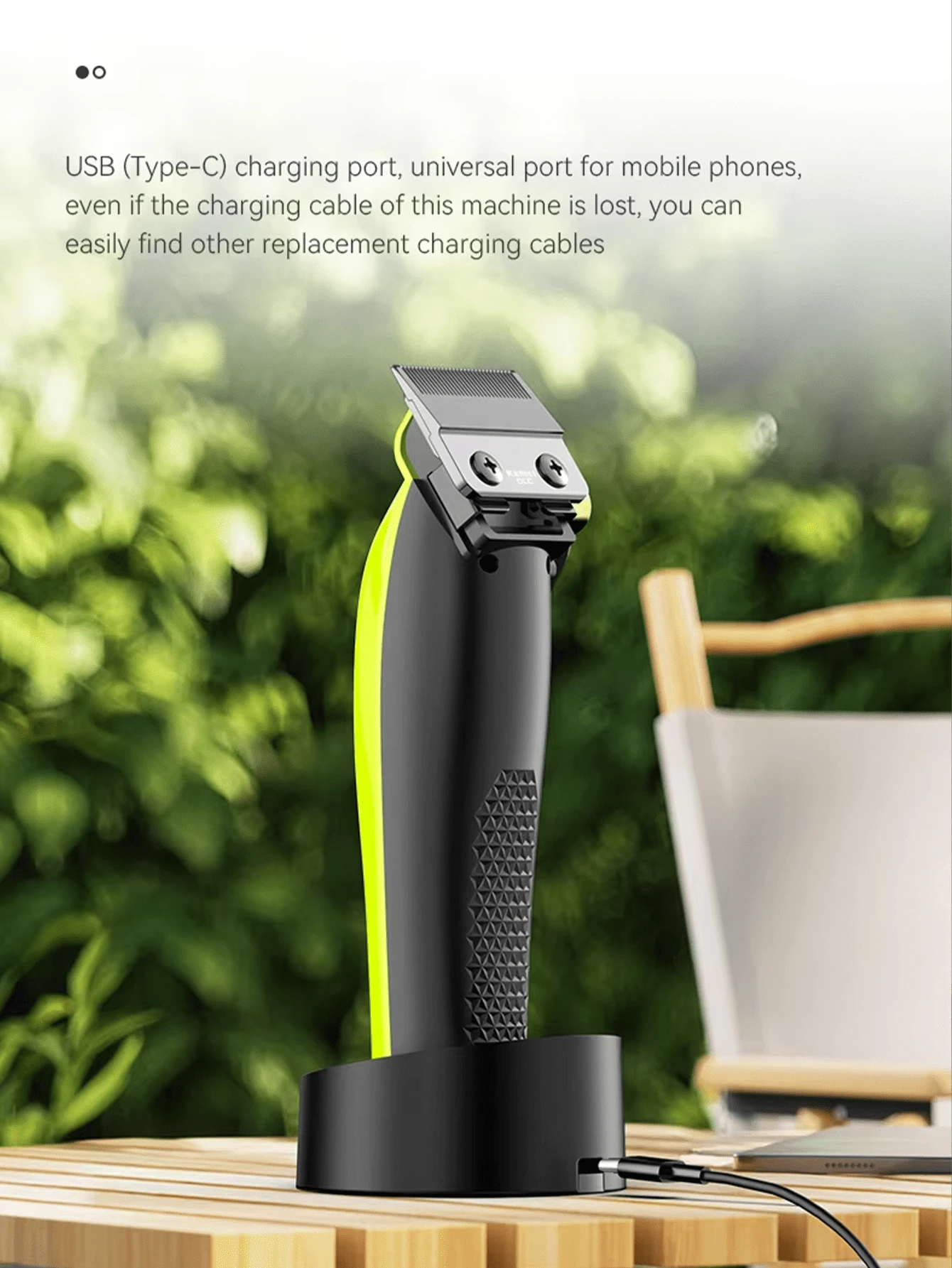 Kemei KM-2035 Hair Trimmer Professional Clipper Electric Trimmer Rechargeable Barber Type-C ...