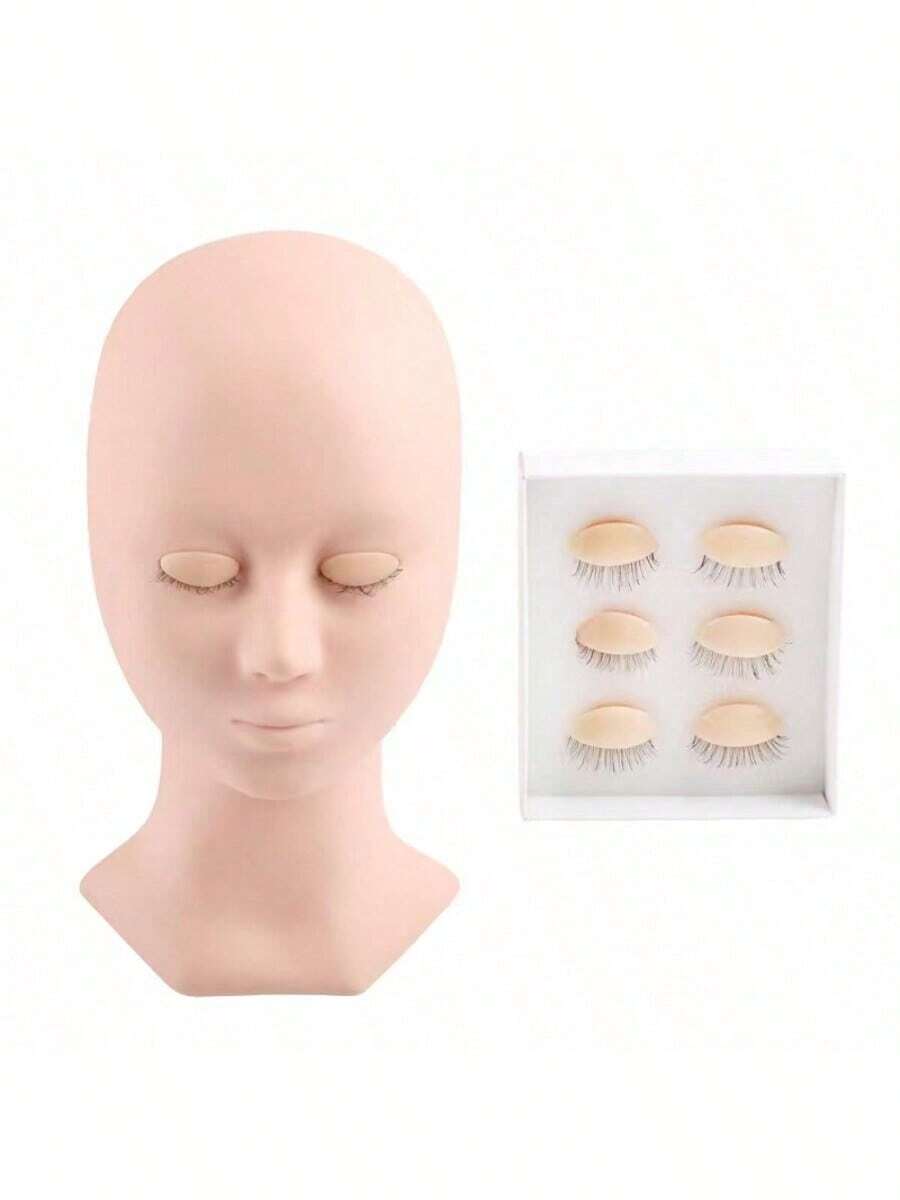 Detachable Head Mold Eyelashes Implant Training Practice Double Eyelid ...