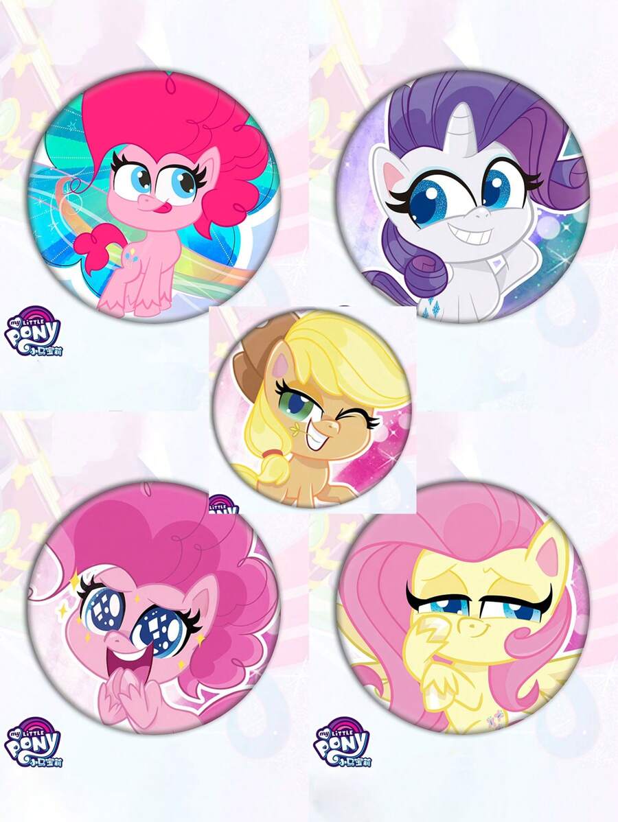 MY LITTLE PONY 5pcs My Little Pony Cartoon Characters Pins, Twilight ...
