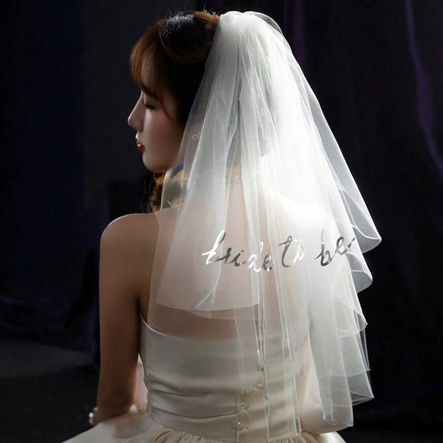 1pc Bridal Veil Wedding Essential Bachelorette Party Double-Layer Hot ...