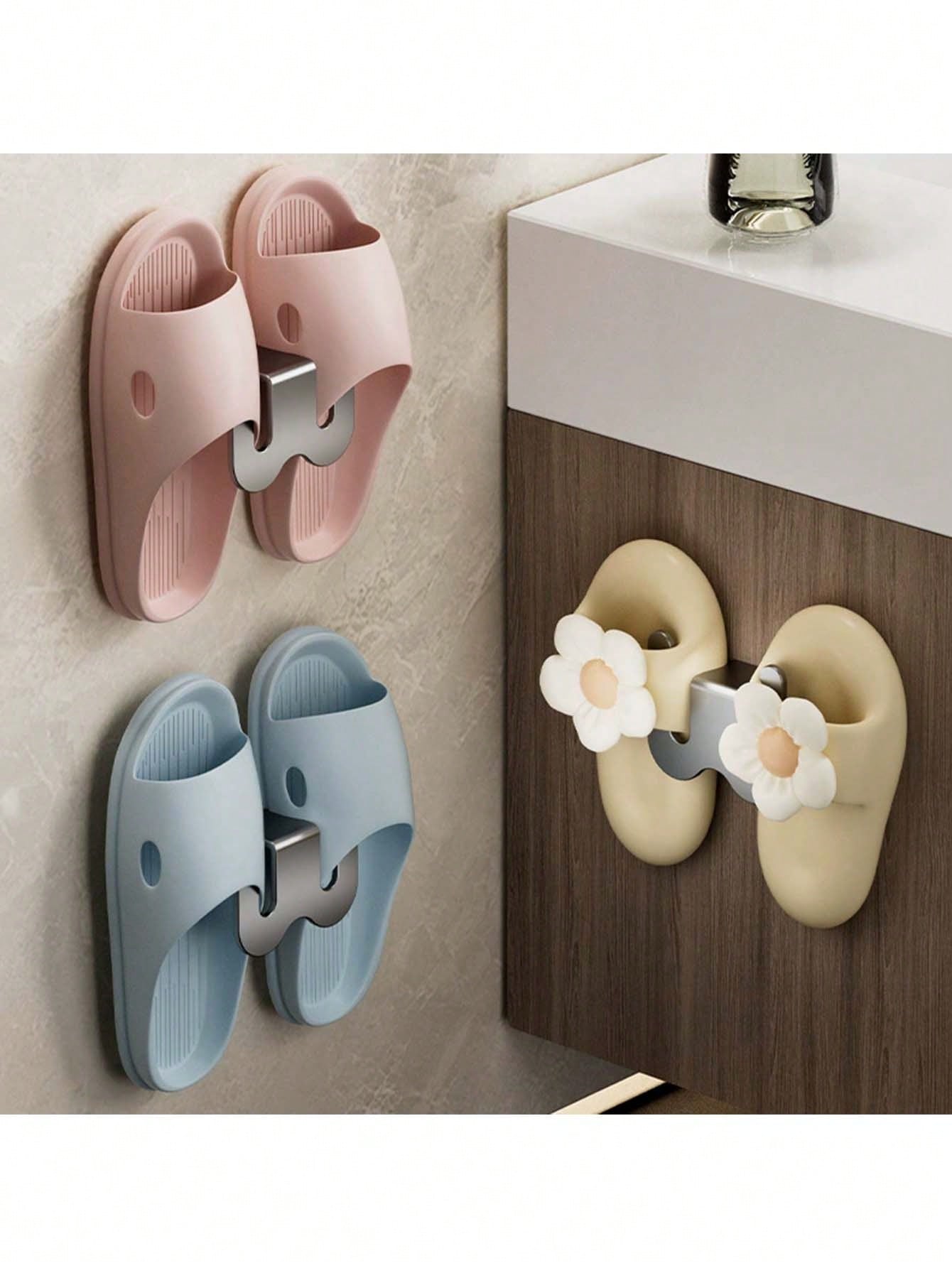 Bathroom Wall-Mounted Shoe Rack, Waterproof Bathroom Organizer Shelf ...