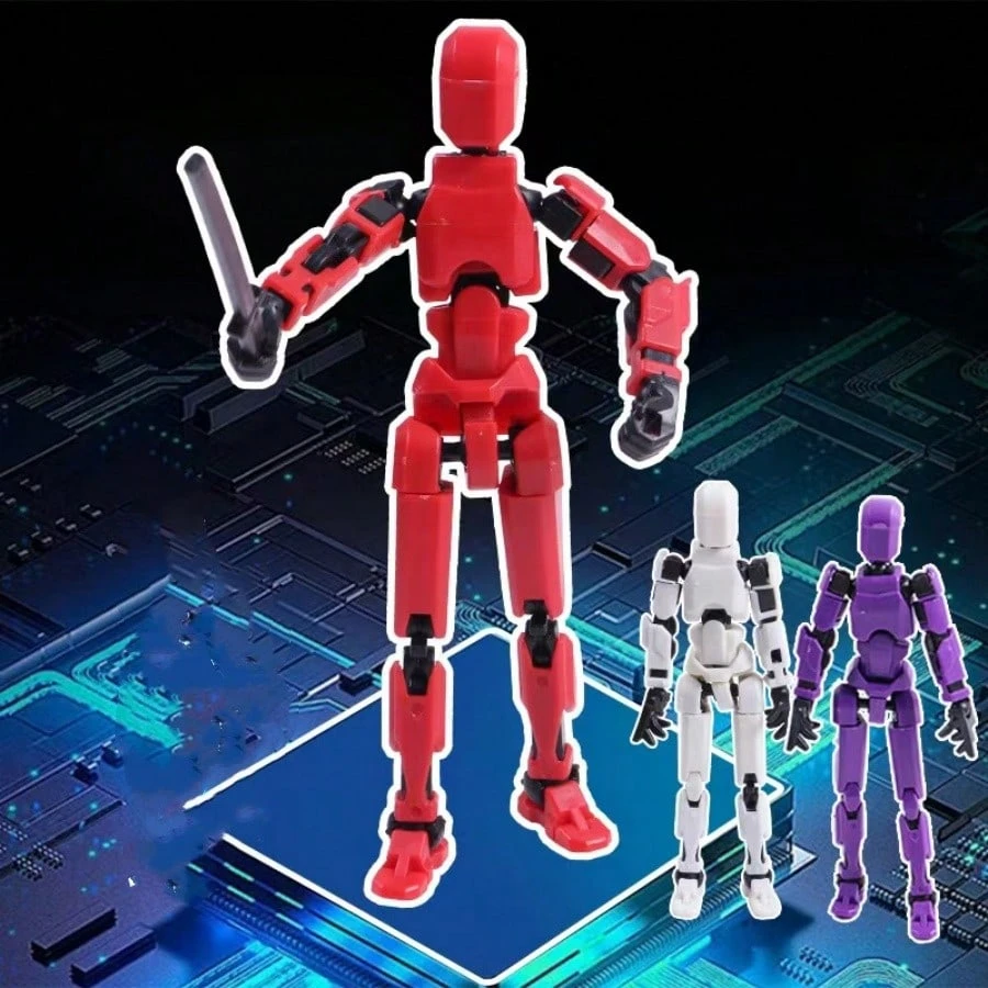 1pc Creative Articulated Posable Action Figure, 3D Printed Lucky ...