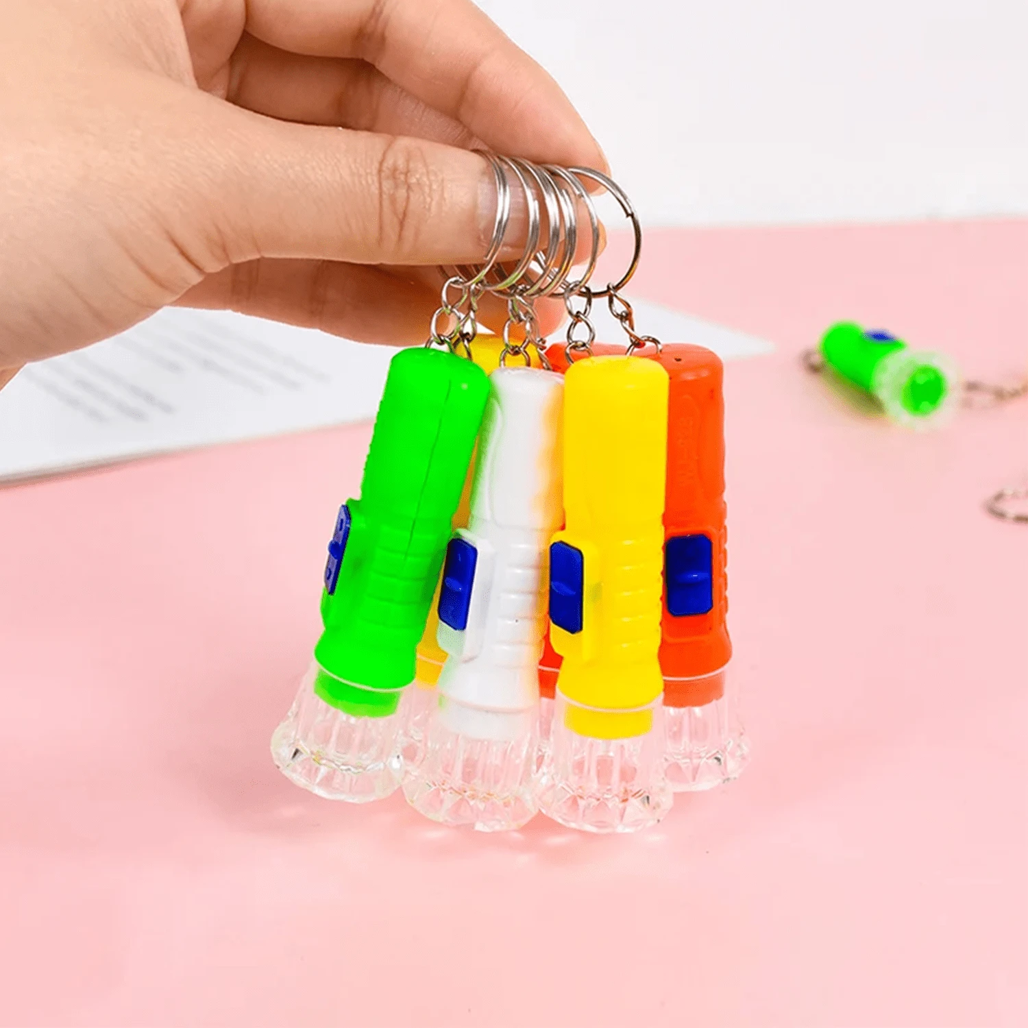 1Pc Mini LED Flashlight Lamp With Keyring Wedding Guests Souvenir ...