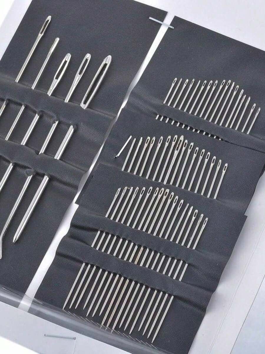 55pcs Stainless Steel Needles, Hand Sewing & Embroidery Needles, Simple ...