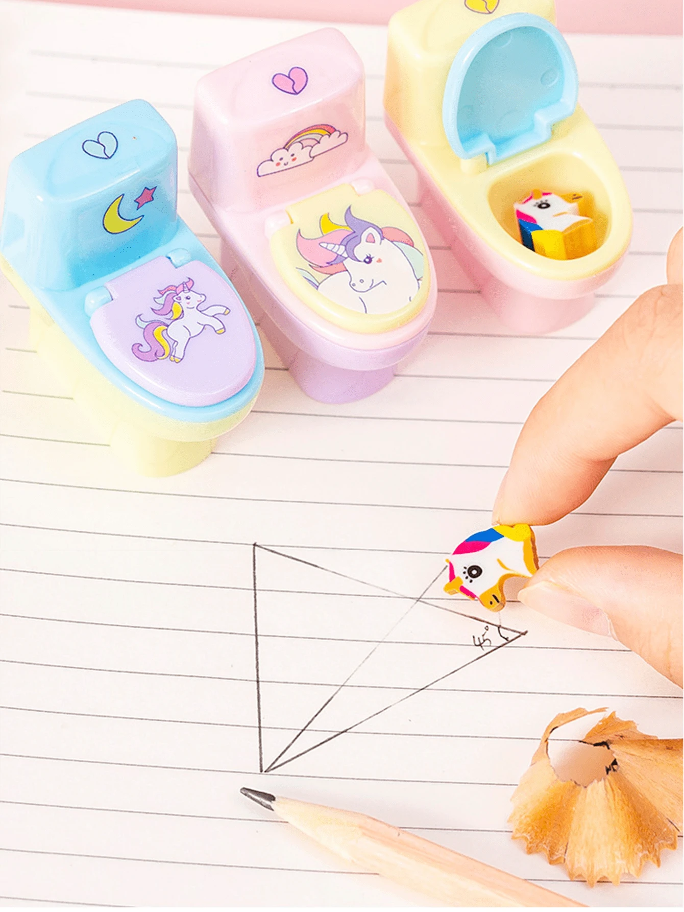 Apontador de lápis manual criativo para banheiro, cada apontador de ...