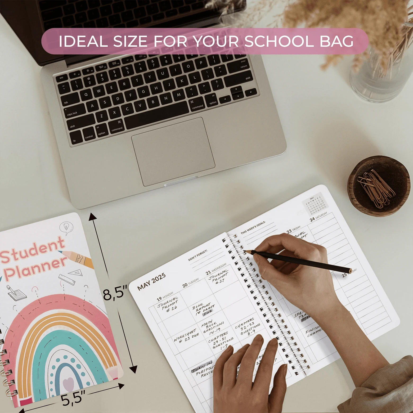 Studentenplanner 2025 om georganiseerd te blijven - Een prachtige ...