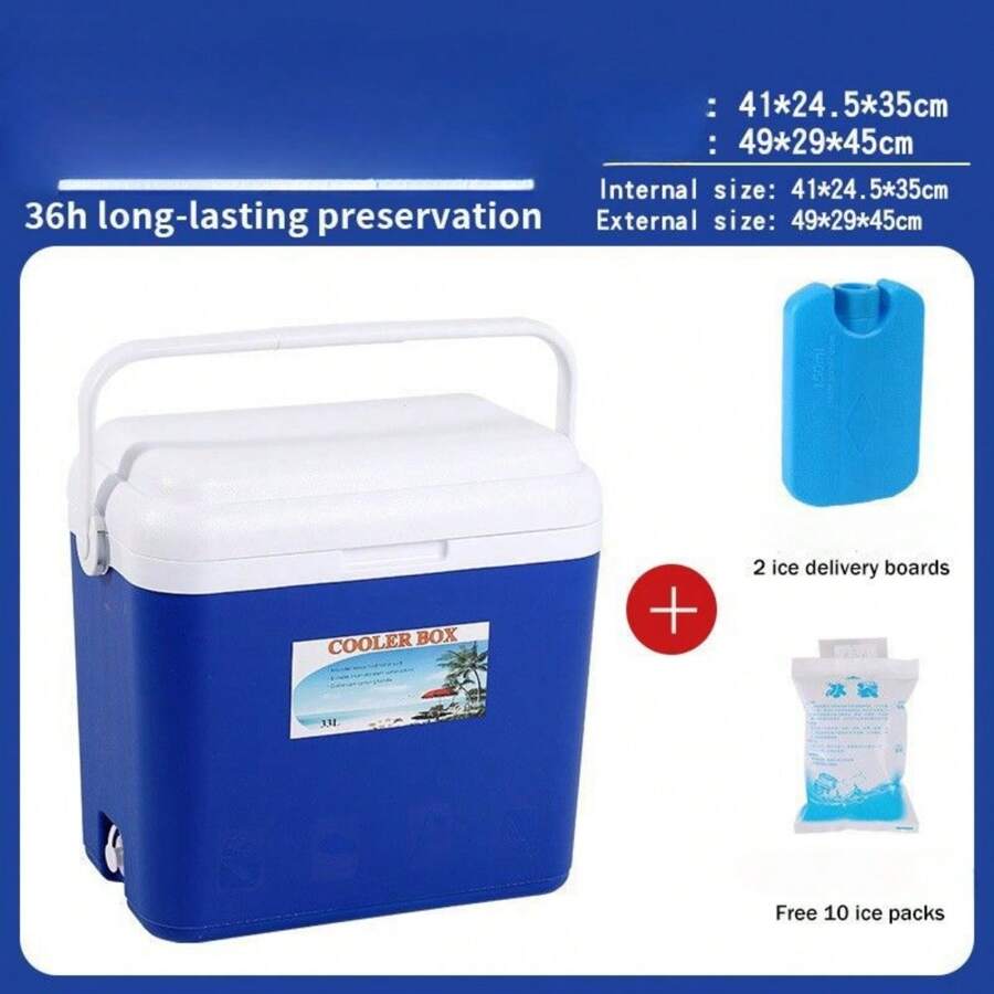 [Royal Blue Cooler Box] 1pc Royal Blue Portable Insulated Cooler Box ...