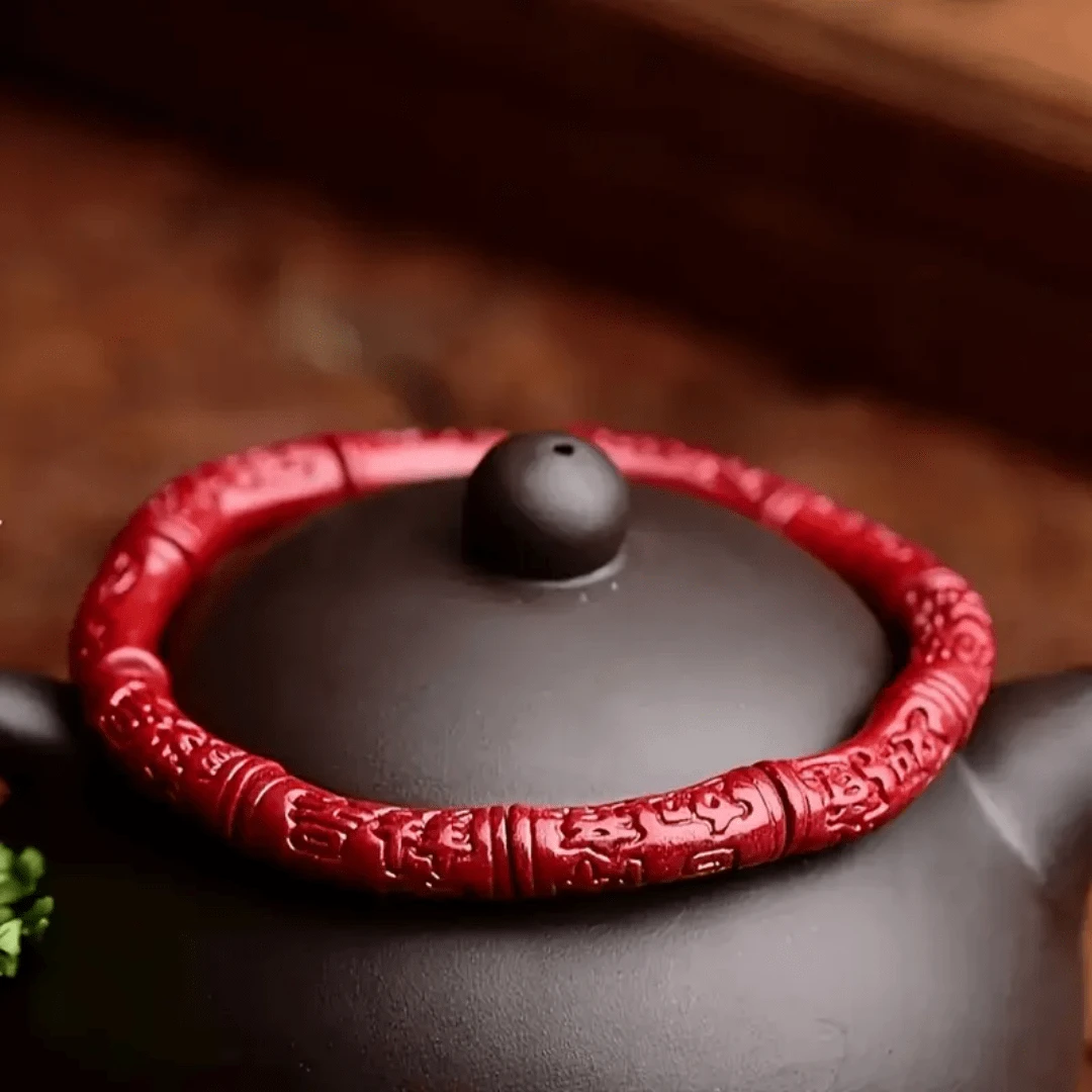 1pc Natural Auspicious Cinnabar Bracelet, Unisex, Daily Wear, Chinese ...