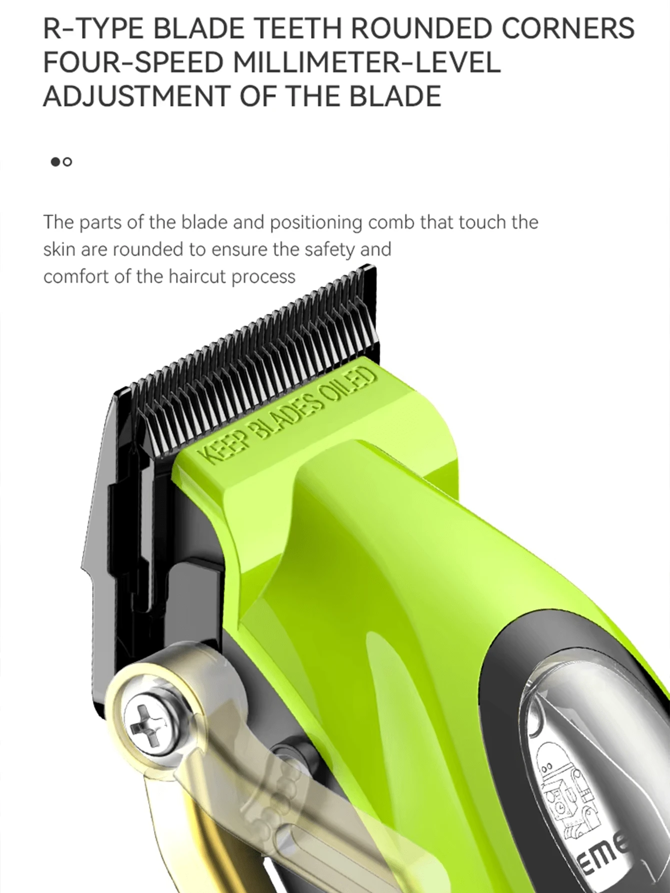 Kemei KM-2035 Hair Trimmer Professional Clipper Electric Trimmer Rechargeable Barber Type-C ...