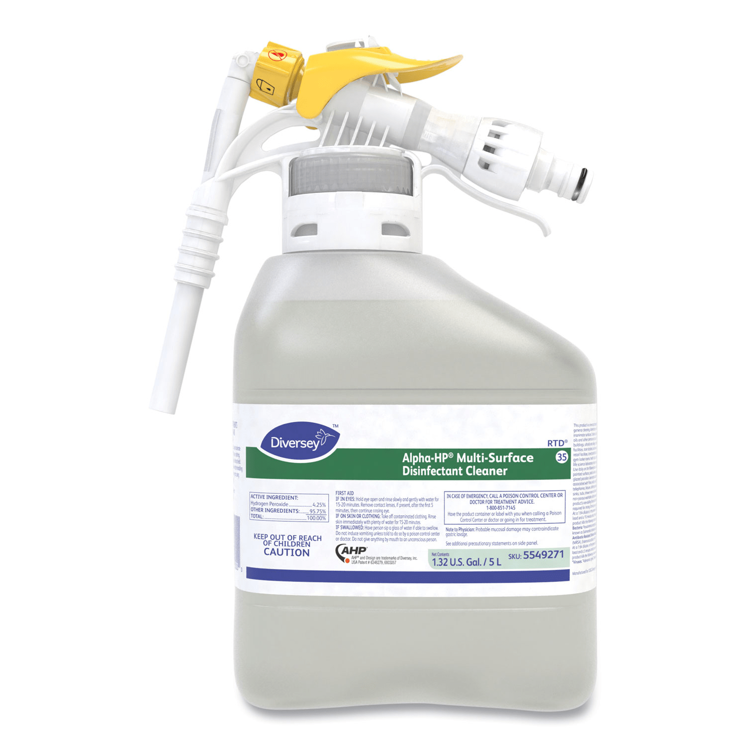 Diversey Alpha- Concentrated Multi-Surface Cleaner, Citrus Scent, 5,000 ...