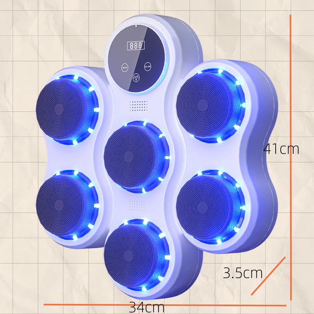 Machine de boxe musicale intelligente, équipement électronique de boxe ...