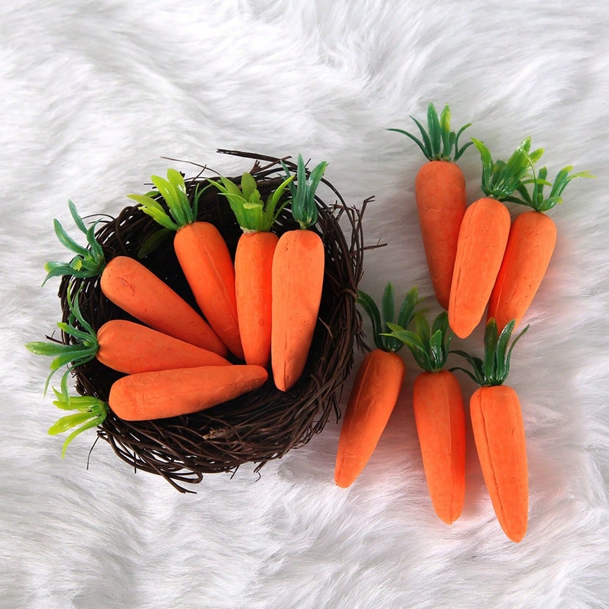 12pcs/Set 7cm Foam Easter Carrots, Easter Themed Party Decorations ...