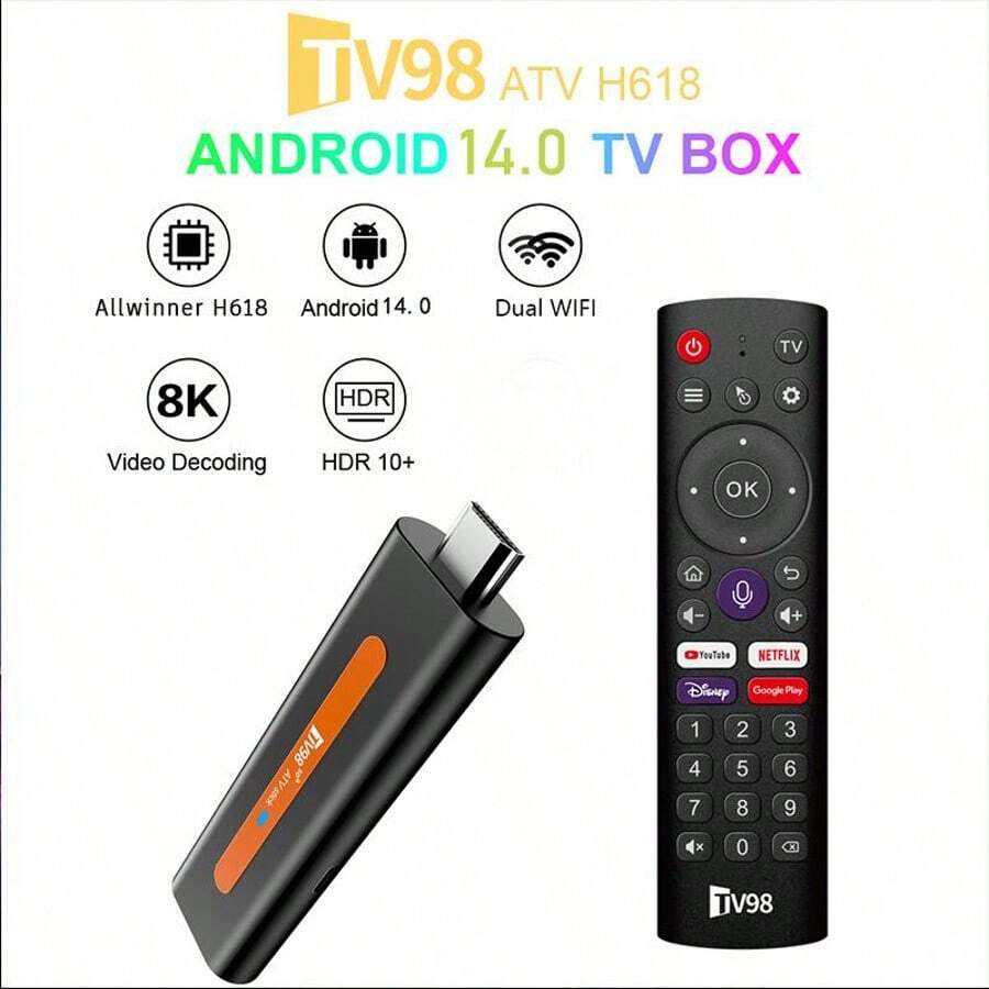 Q96 OHP A TV98 ATV H618 TV Stick Allwinner H618 Quad Core Support 8K Video 4K Wifi6 BT5.0 ...