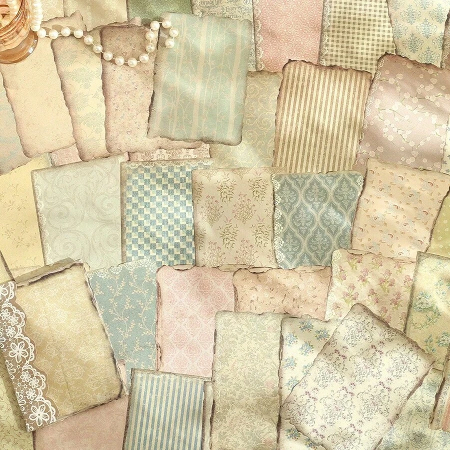 50 Sheets Vintage Lace Scrapbook Paper Pack 50 Different Patterns Non ...
